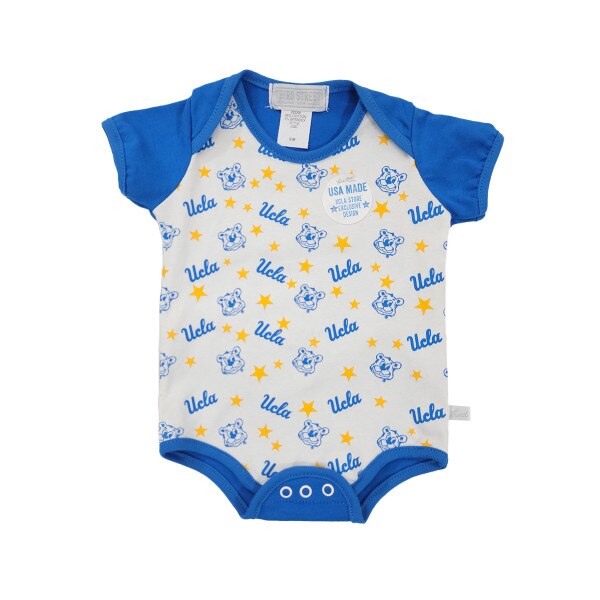 UCLA Infant Retro Joe Stars Romper | UCLA Store UCLA Infant Retro Joe Stars Romper | UCLA Store